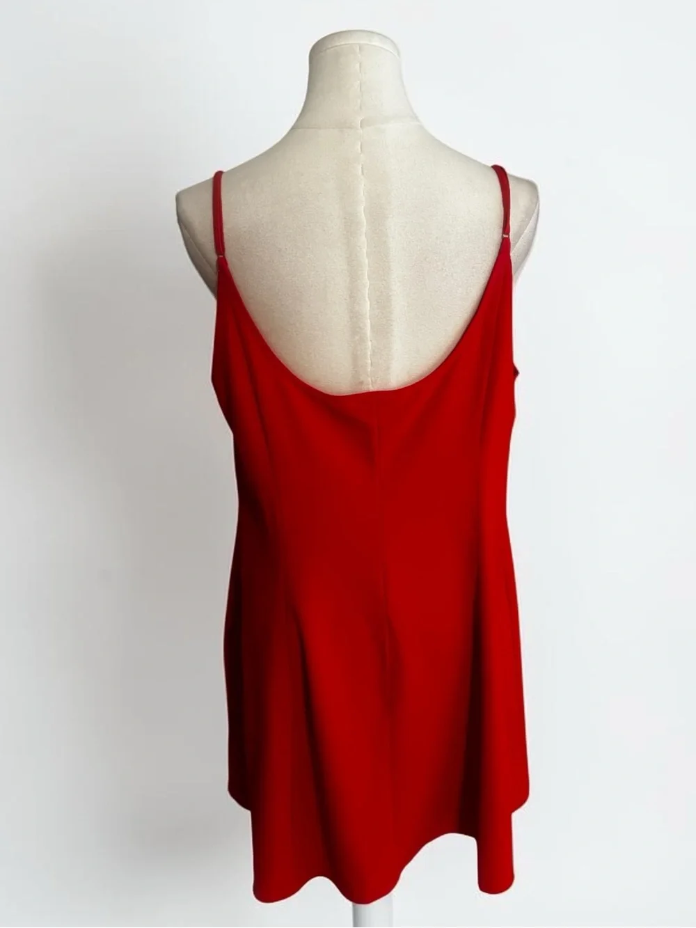 Zara | Dresses | Zara Red Slip Dress Mini Spaghetti Straps Casual ...
